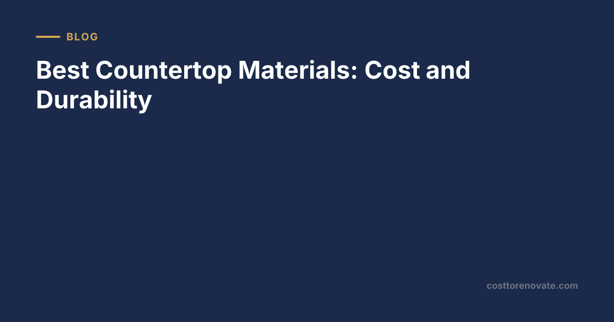 Best Countertop Materials Compared: Cost, Durability, and Looks | Cost ...