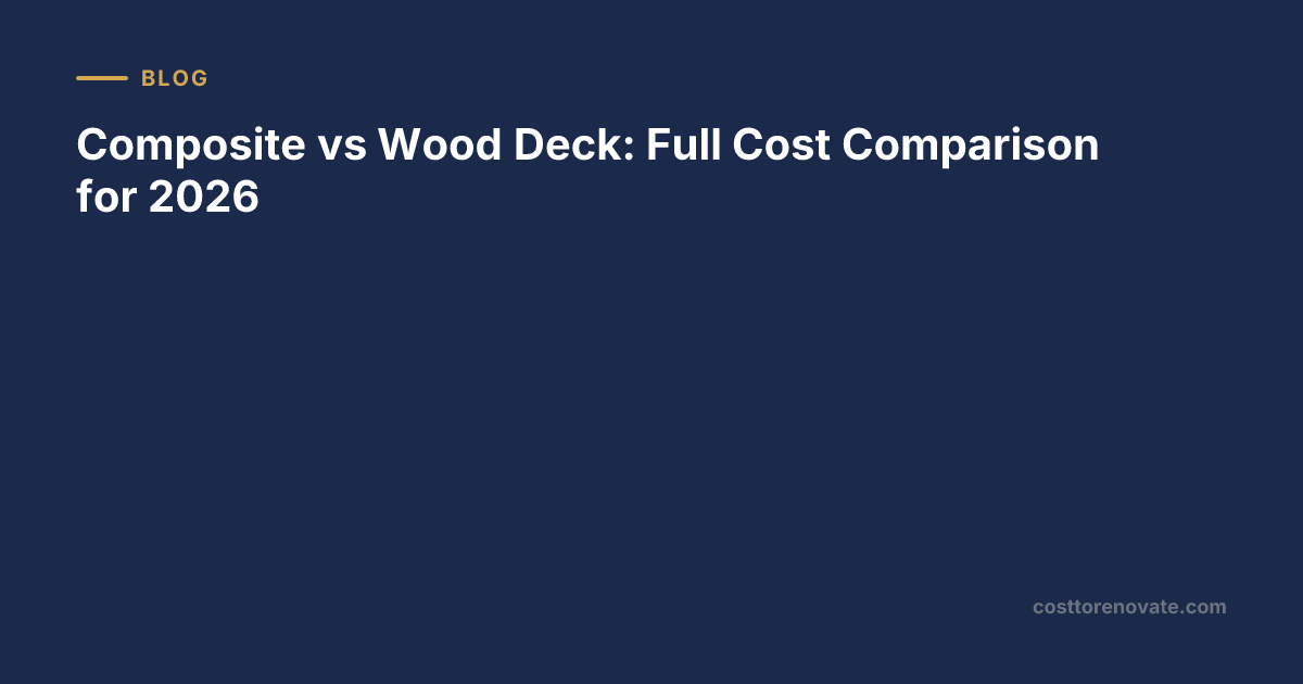 Composite vs Wood Deck: Full Cost Comparison for 2026 | Cost to Renovate
