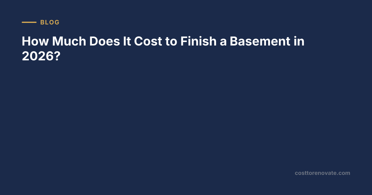 How Much Does It Cost to Finish a Basement in 2026? | Cost to Renovate