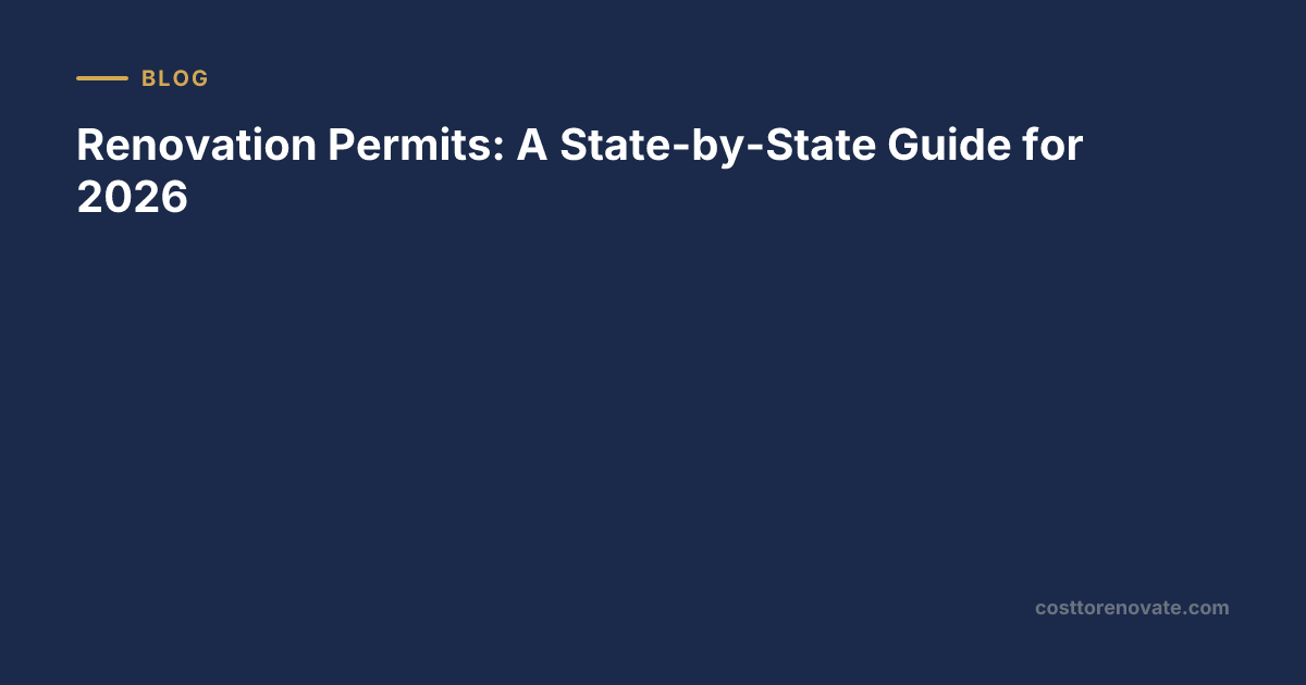 Renovation Permits: A State-by-State Guide for 2026 | Cost to Renovate