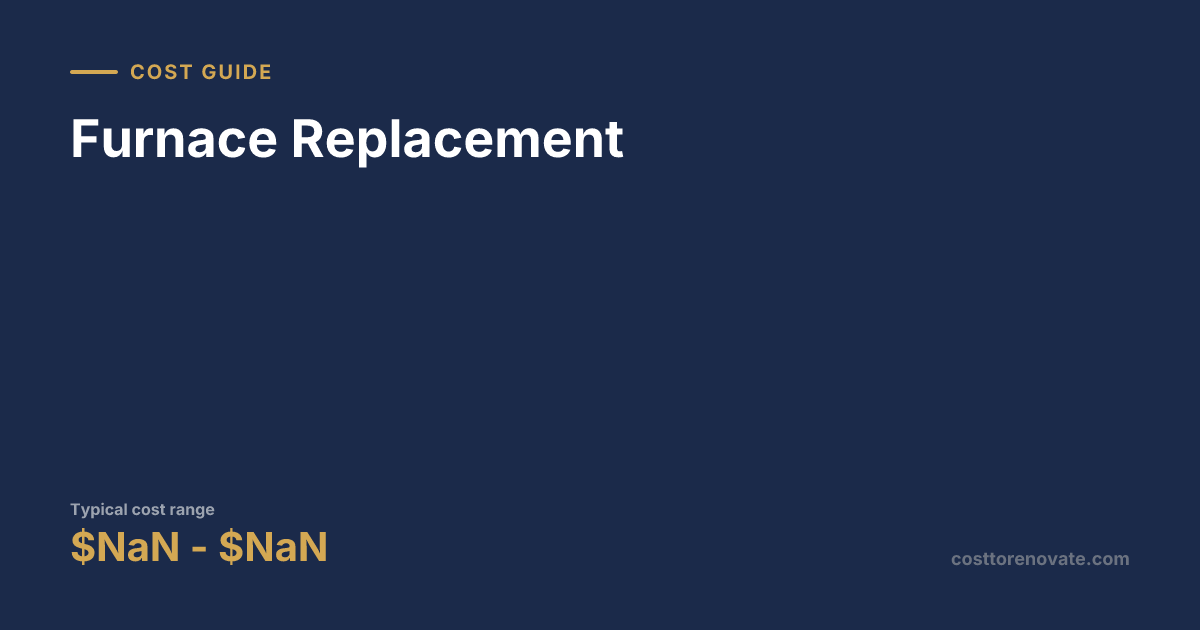 Furnace Replacement Cost in 2026