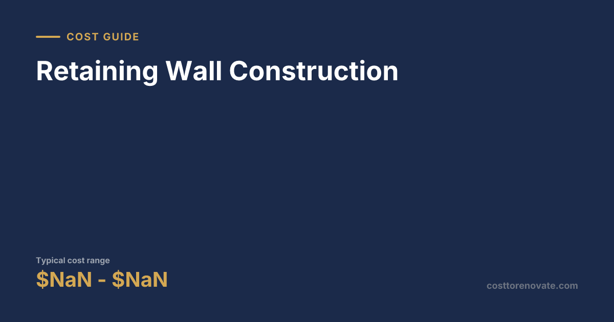 Retaining Wall Cost in 2026: Build, Repair & Renovate (Free Calculator)