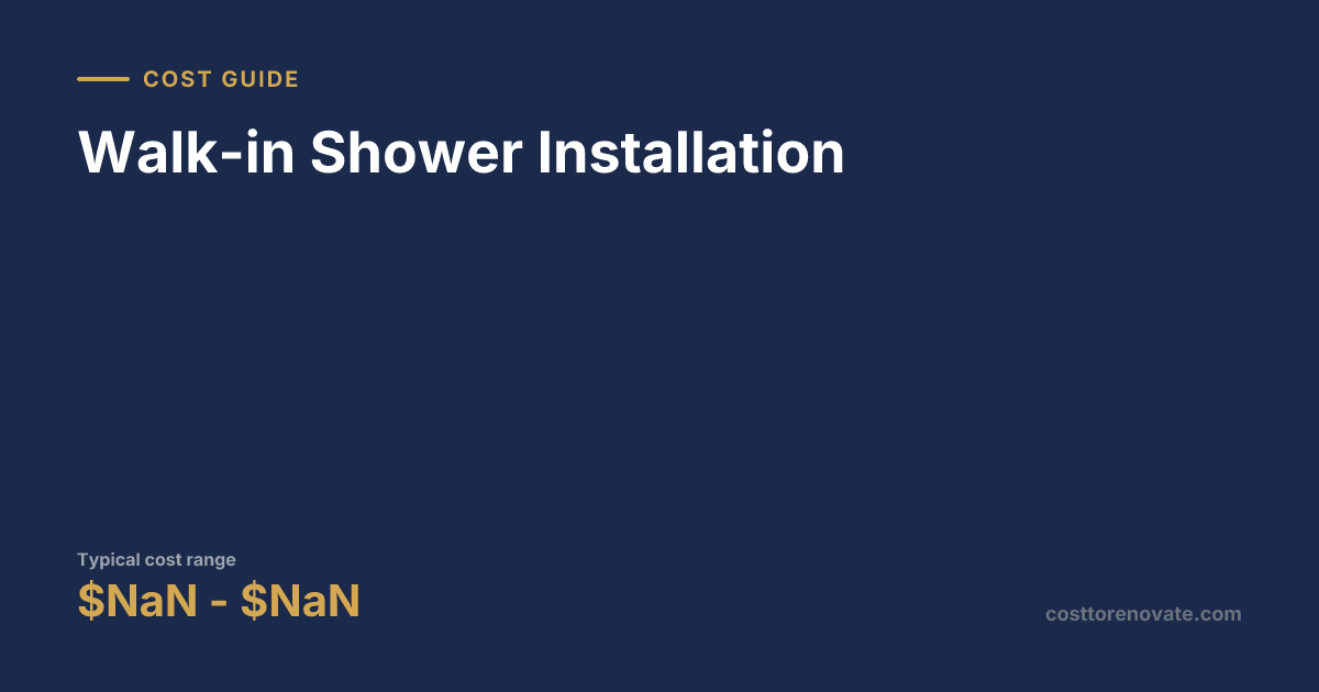 Walk-in Shower Installation Cost in 2026